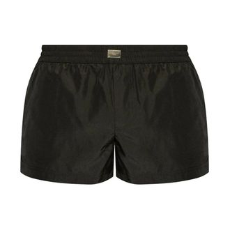 Dolce & Gabbana Badeshorts mit Logo-Plakette - - Swimwear - Herren - Schwarzk - XL