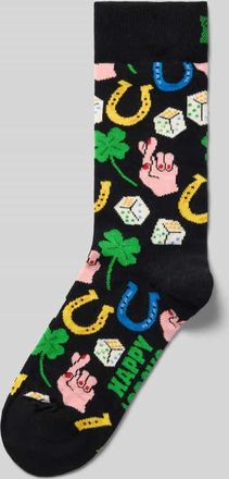 Happy Socks Socken mit Label-Print Modell Best of Luck