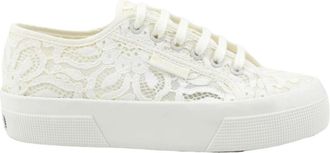 Superga Femme, Chaussures, Blanc, Taille: 38 EU 2740 Platform Pizzo Macrame