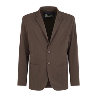 Herno Woven Jacket look2 - - Jackets - Herren - Braun - L