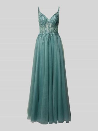 Luxuar Fashion Abendkleid mit Strasssteinbesatz