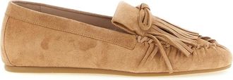 Stuart Weitzman Femme, Chaussures, Brun, Taille: 38 1/2 EU Britt Fringe Mocassins