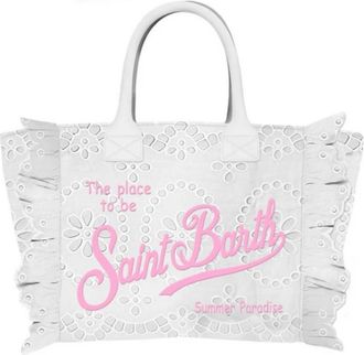 MC2 Saint Barth Femme, Sacs, Blanc, Taille: ONE Size Sac bandouli&egrave;re en toile avec fermeture &eacute;clair