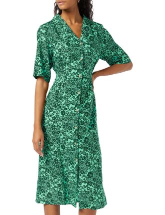 Blend Damen BSMENNE R DR Kleid, Grün (Printed 29100), Large (Herstellergröße: L)