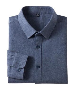 Generic Chemise bross&eacute;e en m&eacute;lange de laine for hommes - Chemise d&eacute;contract&eacute;e &agrave; manches longues douce for lautomne et lhiver, confort professionnel chaleureux