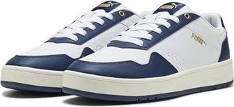 Puma Baskets Court Classic Unisexes, Blanc-Persan Bleu dor&eacute;, 43 EU, Puma PUMA dor&eacute; Bleu Persan Blanc, 44 EU
