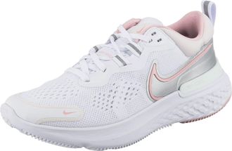 Nike Damen React Miler 2 Sneaker, White/Pink Glaze-Light Soft Pi, 35.5 EU