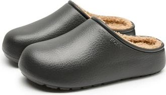 Generic Pantoufles dhiver unisexes imperm&eacute;ables doubl&eacute;es antid&eacute;rapantes pour la maison, la maison, lint&eacute;rieur et lext&eacute;rieur, semelle antid&eacute;rapante, Noir, 42 1