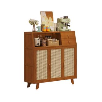 Generic Sideboard aus Holz, ger&auml;umiges Sideboard mit Schubladen, freistehender Aufbewahrungsschrank, geeignet for Caf&eacute;s und Restaurants(Color1,100x95x32cm)