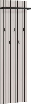 Voleo Garderobenpaneel Unique, Schwarz, Kaschmir, Metall, Holzwerkstoff, 46x160x18 cm, Made in Germany, Aufh&auml;ngem&ouml;glichkeit, Kleiderstange, Garderobe, Garde