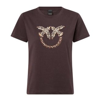 Pinko Pinko - T-shirt Quentin Jersey - Femme - Tops - Brun - Taille: 36 FR