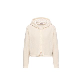 Moncler Moncler Waffle Knit Zip-up Hoodie, Women, White, Size: Xl
