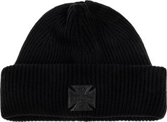 VETEMENTS Femme, Accessoires, Noir, Taille: ONE Size Wool Beanie With Logo