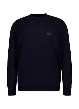 HUGO BOSS Herren Pullover blau unifarben