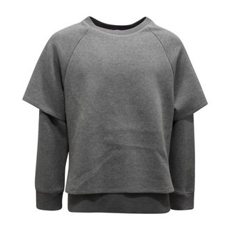 Neil Barrett Slim Dropped Shoulder Double Layer Sweatshirt - - Sweatshirts & Hoodies - Herren - Grau - M