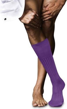 Falke No. 13 M Kh coton unies 1 paire, Chaussettes longues Homme, Violet Pink Iris 8943, 41-42
