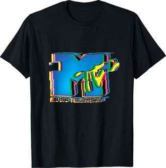 Giesswein Glitchy MTV-Logo-Design T-Shirts T-Shirt
