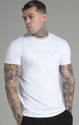 Siksilk Siksilk Herren White Logo T -Shirt M