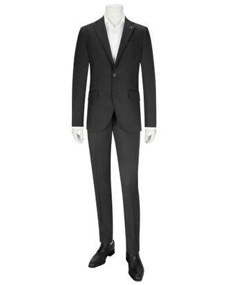 Sartoria Latorre Einreihiger Anzug aus Schurwolle mit fallendem Revers in