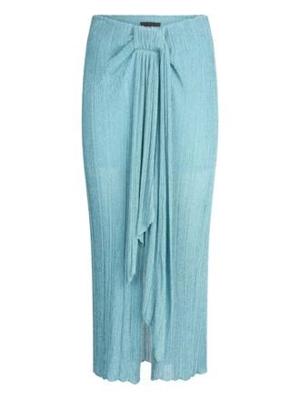 Liu Jo jupe en maille à coupe mi-longue - Bleu