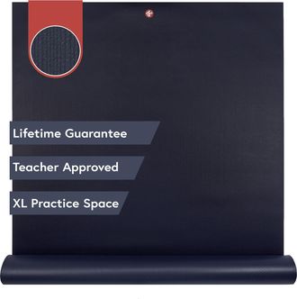 Manduka PRO Yogamatte, lang und breit, für Damen und Herren, rutschfest, Kissen für Gelenkunterstützung und Stabilität, dick, 6 mm, 200 x 132 cm, Mitternachts