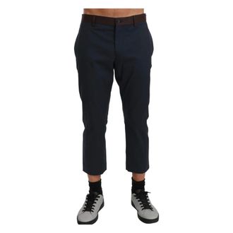 Dolce & Gabbana Chic Gestreifte Cropped Freizeithose - - Trousers - Herren - Braun - XL