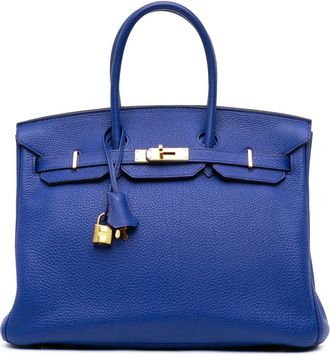 Hermès Crossbody Bags - Togo Birkin Retourne 35 - Gr. unisize - in Blau - für Damen