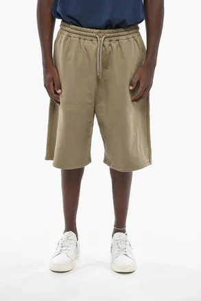 Off-white Fleece-Shorts STITCH SKATE mit elastischem Bund Off-White