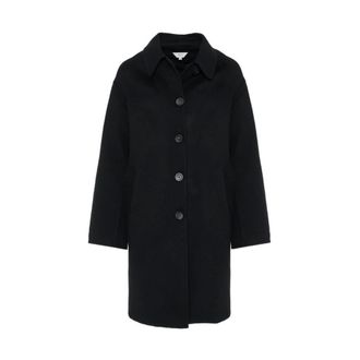 Malo Homme, Manteaux, Noir, Taille: S Manteau en cachemire