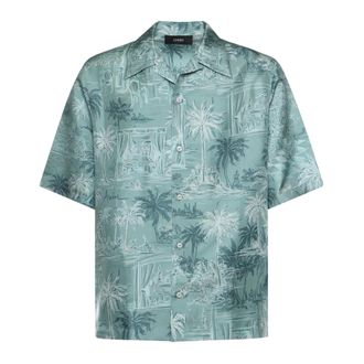 Amiri Homme, Chemises, Bleu, Taille: XL Chateau Sketch Bowling Shirt