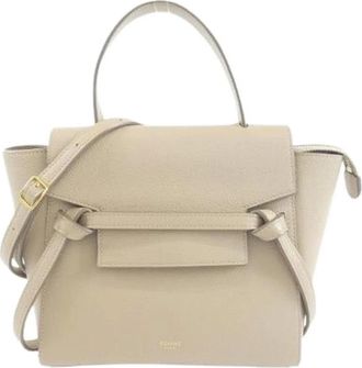 Celine Pre-owned Sac Ceinture Nano en Cuir - Femme - Pre-owned - Beige - Taille: ONE Size