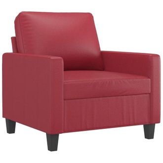 vidaXL Fauteuil Rouge bordeaux 60 cm Similicuir Vidaxl
