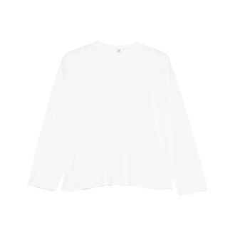 BASERANGE Mul Long Sweater - - Tops - Damen - Wei&szlig; - L