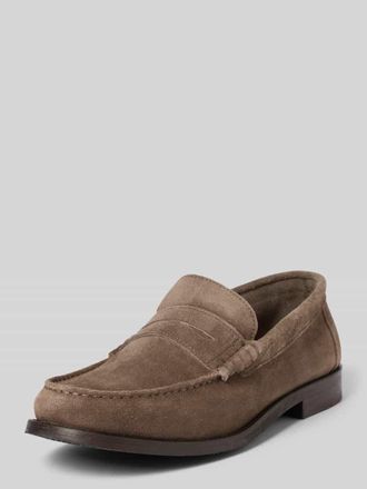 Garment Project Loafer aus Rindsvelours mit Gummisohle