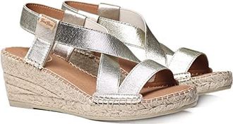 Toni Pons Espadrille Cuir Femme - TURA-RC - Platine, 37 EU