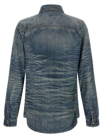 Diesel Wrinkled Denim Shirt - Blue
