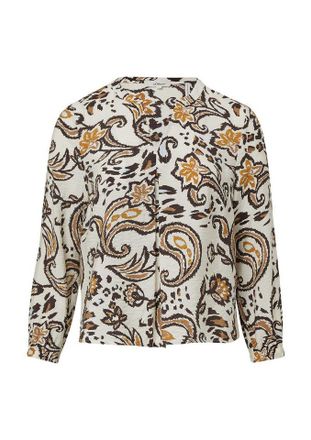 s.Oliver Langarmbluse Bluse Strukturierte Viskosemix-Bluse mit All-over-Print