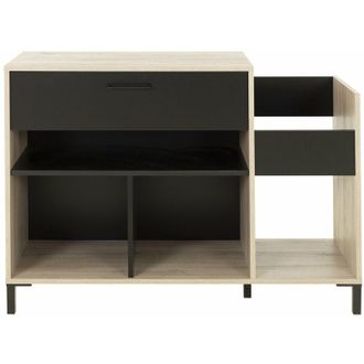 Gami Gami - vinyle vintage Meuble platine - Style urbain - Decor chene - l 115 x p 40 x h 81 cm