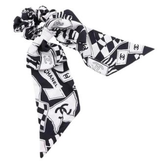 Chanel Accessoire pour cheveux en soie Pre-owned - Femme - Pre-owned - Noir - Taille: ONE Size