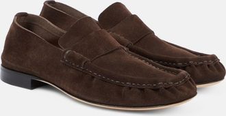 The Row Mocassins en daim