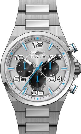 Invicta Speedway 50423 Herrenuhr - Quarzwerk - Edelstahl mit silbernem Zifferblatt - 44 mm