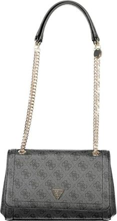 Guess Femme, Sacs, Noir, Taille: ONE Size Sac &agrave; main en poly&eacute;thyl&egrave;ne noir pour femme