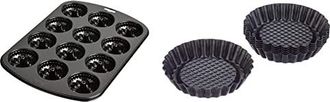 Original Kaiser Inspiration Gugelhupf Muffinform für 12 Muffins, Muffin Backblech 38x27 cm, antihaftbeschichtet, Standardgröße & Classic Mini Torteletts 6 Stück, Tart