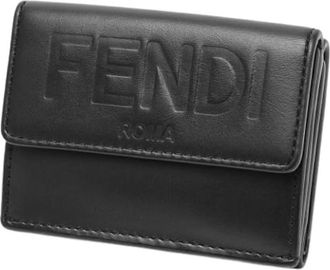 Fendi unisex, Pre-owned, Noir, Taille: ONE Size Portefeuille en cuir Pre-owned