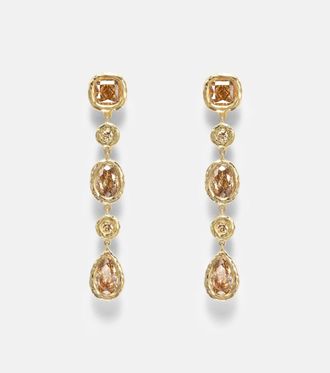 Octavia Elizabeth Boucles doreilles Nesting Gem en or 18 ct et diamants