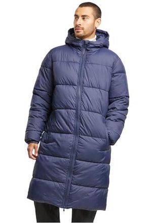 Urban Classics Tb7010-mens Long Puffer Coat Manteaux, Bleu Marine, 5XL Hommes