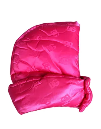 Dolce & Gabbana Men Pink Logo Print Whole Head Wrap Capello Hat Polyester