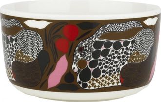 Marimekko Rusakko Bowl 5 dl - White,Brown,Dark Green,red