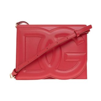 Dolce & Gabbana Schultertasche mit Logo - - Bags - Damen - Rot - ONE SIZE
