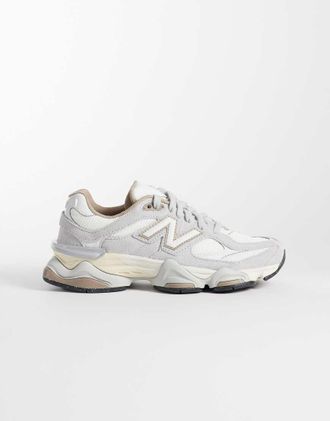 New Balance 9060 baskets en bois flott&eacute; / sel de mer-Gris